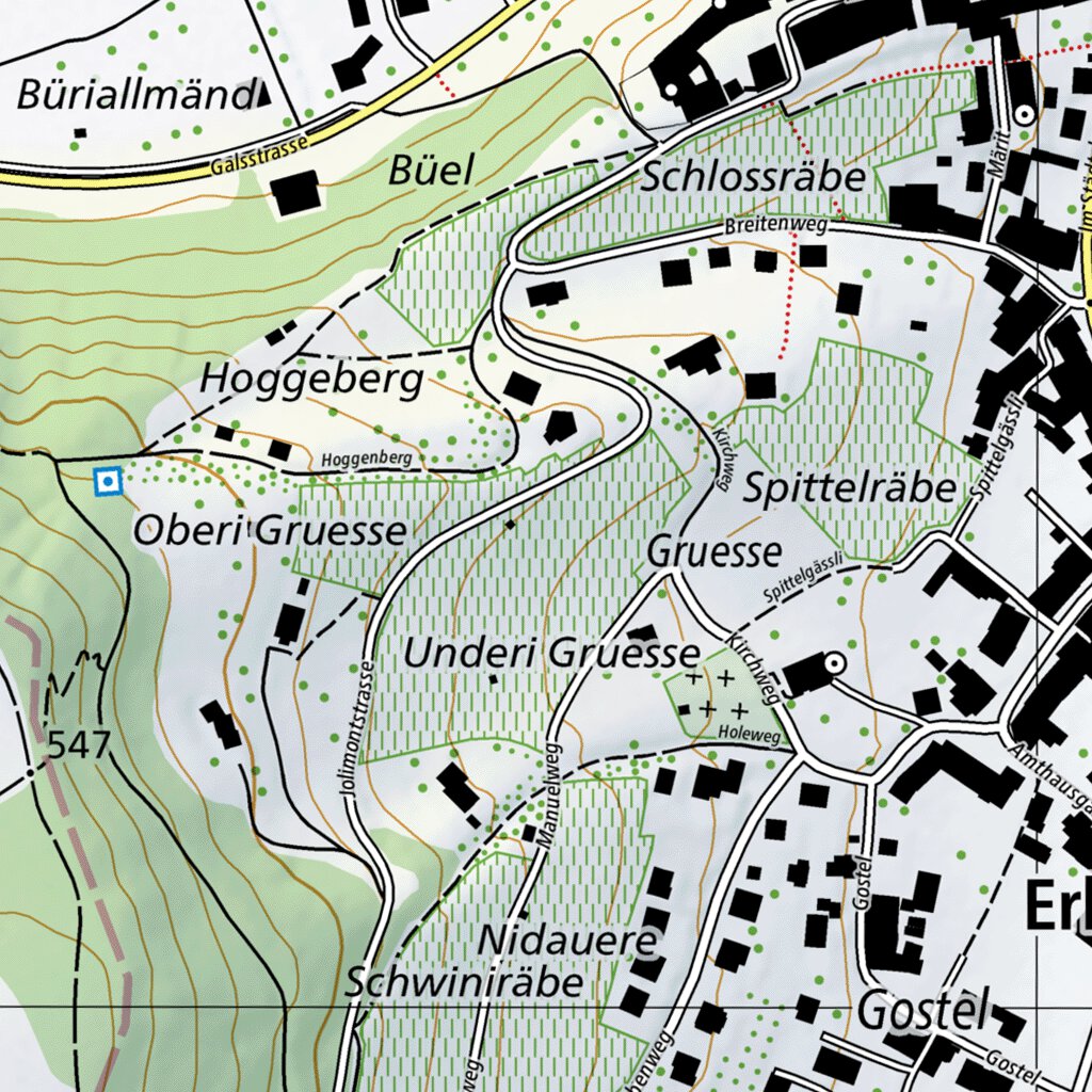Gals, 1:10,000 Map by SwissTopo | Avenza Maps