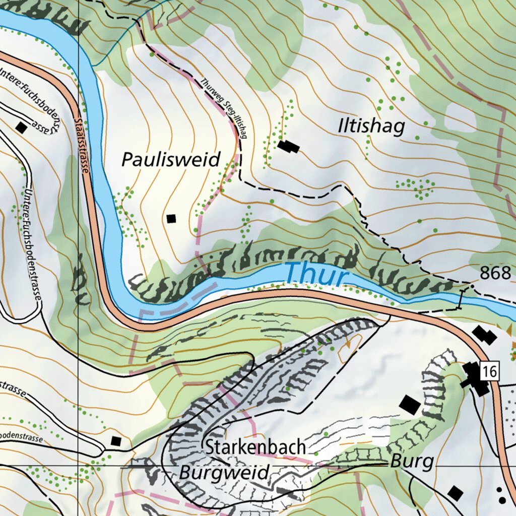Alt St. Johann, 1:10,000 Map by SwissTopo | Avenza Maps