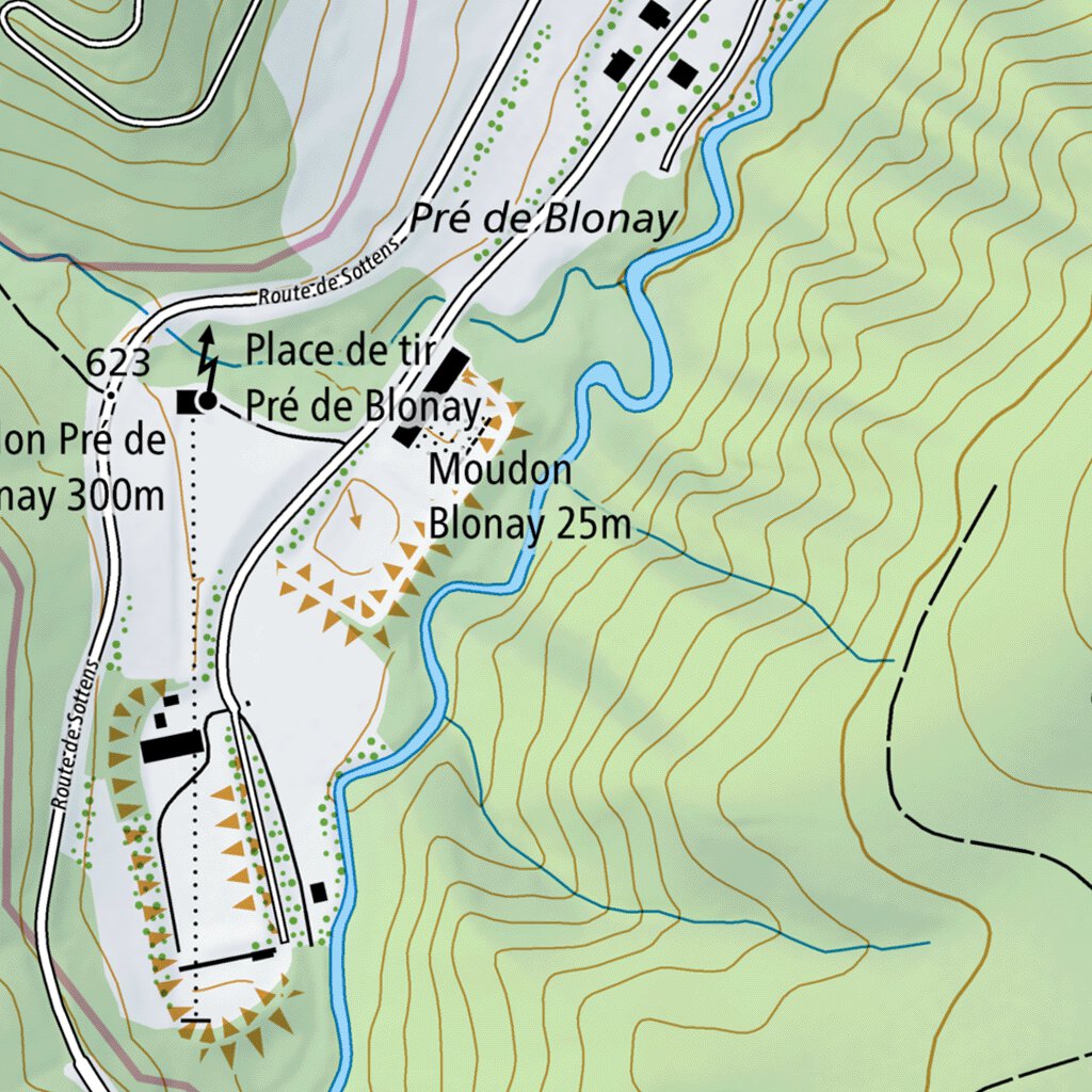 Moudon, 1:10,000 Map by SwissTopo | Avenza Maps
