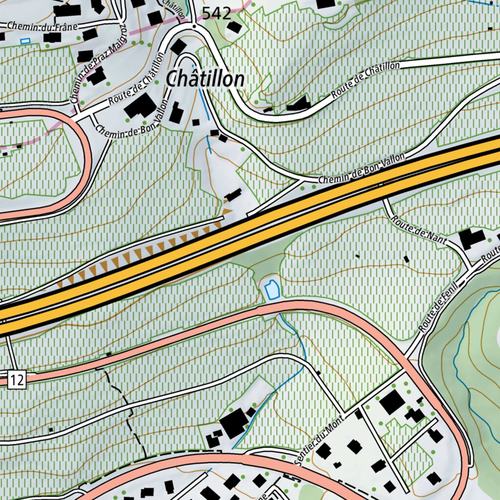 Chardonne, 1:10,000 Map by SwissTopo | Avenza Maps