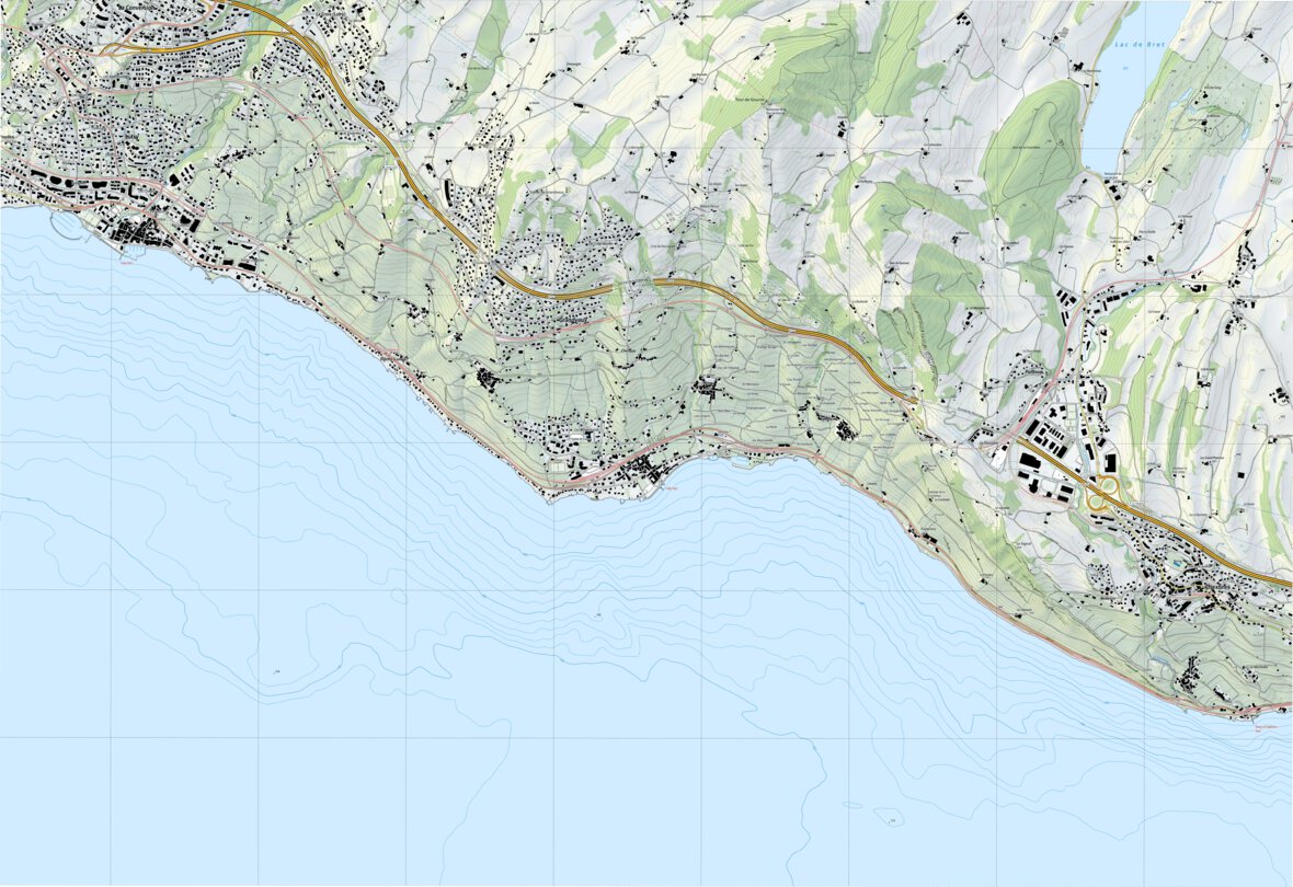 Puidoux, 1:10,000 map by SwissTopo | Avenza Maps
