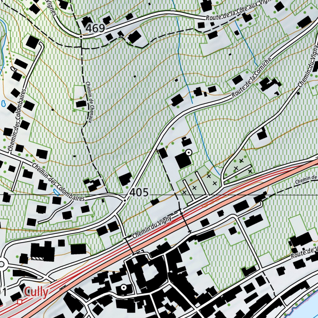 Puidoux, 1:10,000 map by SwissTopo | Avenza Maps