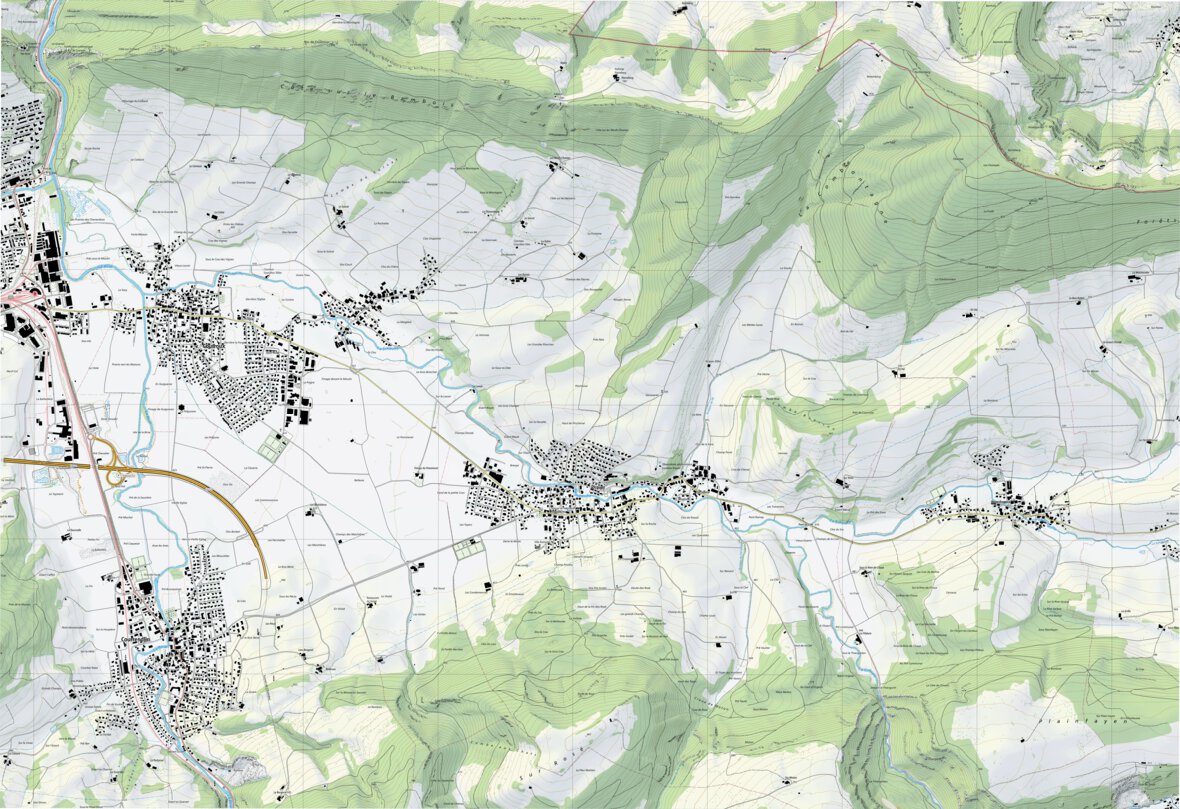 Courroux, 1:10,000 Map by SwissTopo | Avenza Maps