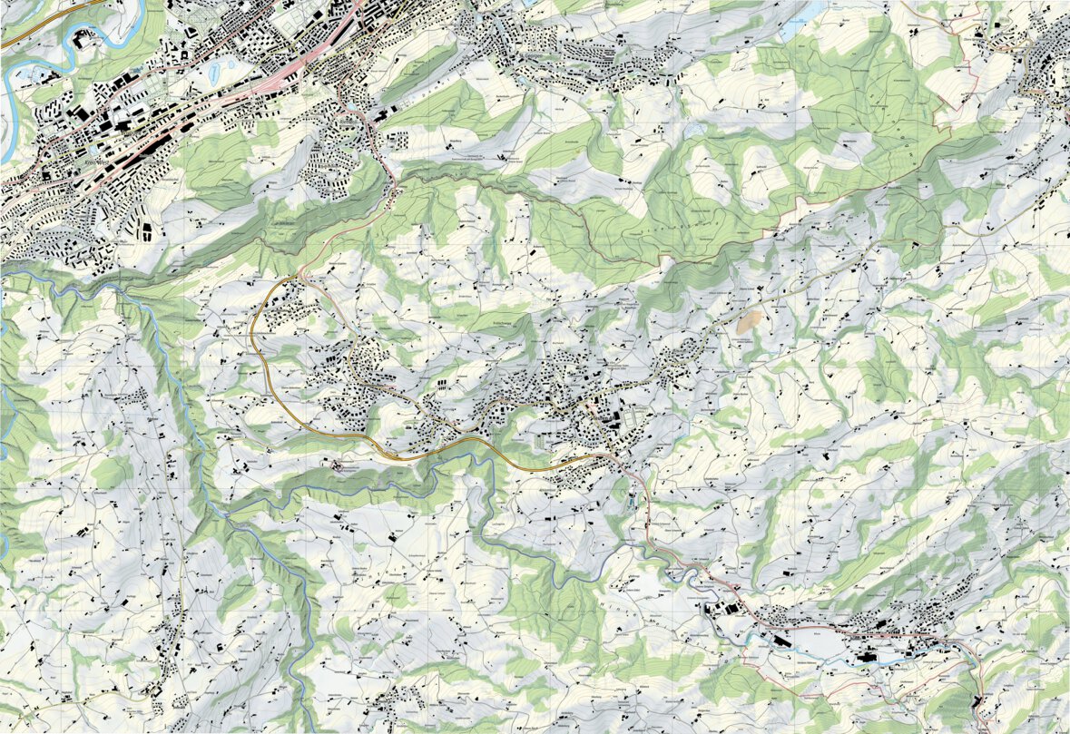 Teufen, 1:10,000 Map by SwissTopo | Avenza Maps