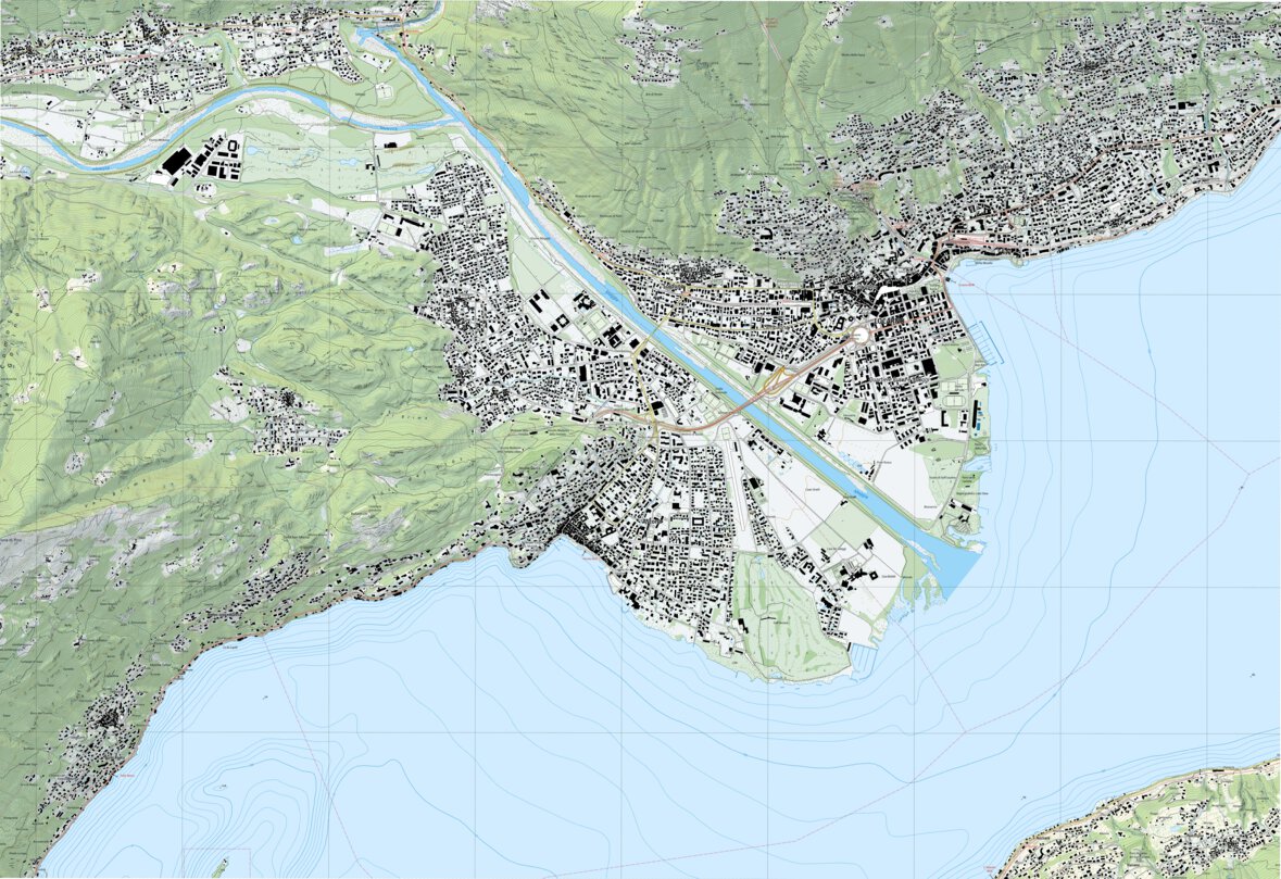 Lago Maggiore ( Langensee), 1:10,000 Map by SwissTopo | Avenza Maps