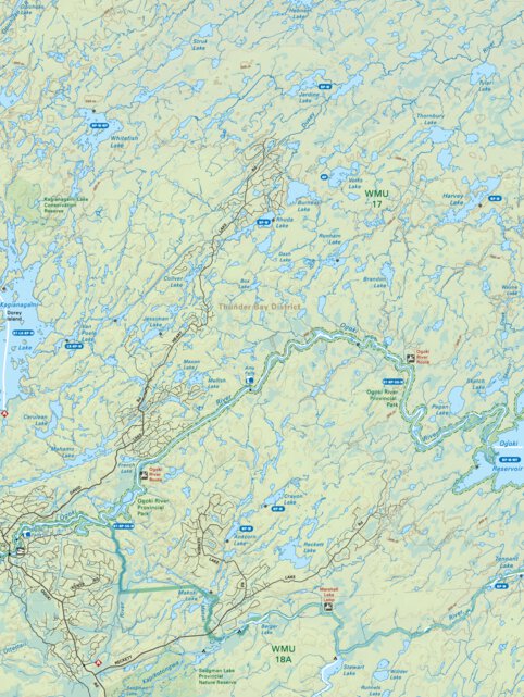 NWON71 Ogoki River Provincial Park - Northwestern Ontario Topo Map by ...