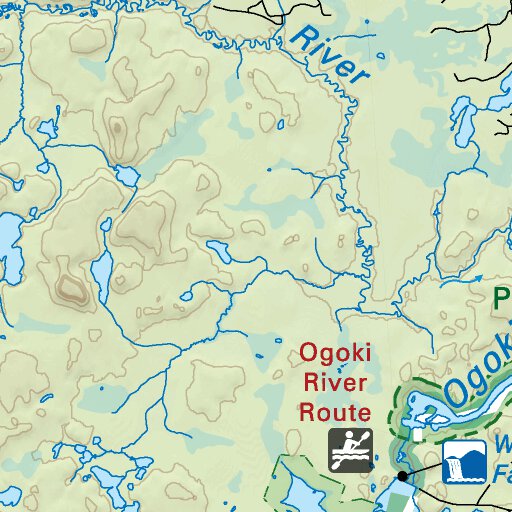 NWON70 Ogoki Reservoir - Northwestern Ontario Topo Map by Backroad ...