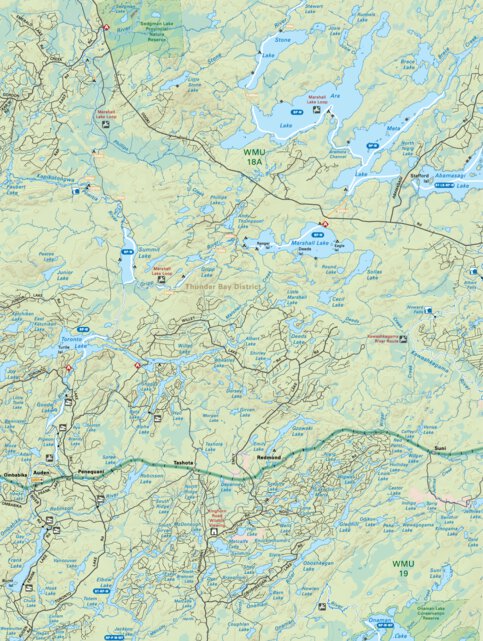 NWON57 Marshall Lake - Northwestern Ontario Topo Map by Backroad ...