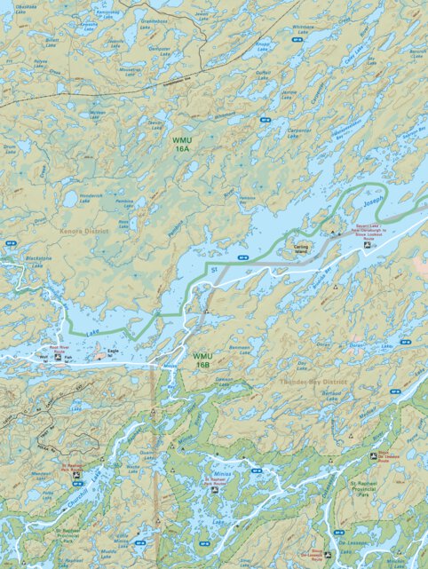 NWON66 Lake St Joseph - Northwestern Ontario Topo Map by Backroad ...