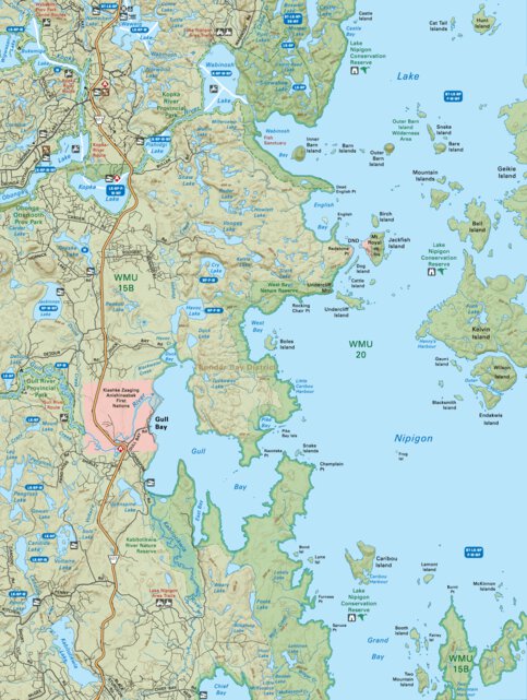 NWON42 Gull Bay - Northwestern Ontario Topo Map by Backroad Mapbooks ...