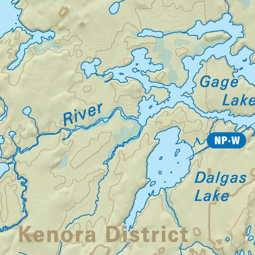 NWON65 Slate Falls - Northwestern Ontario Topo Map by Backroad Mapbooks ...