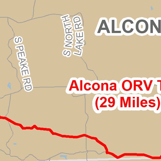 Alcona ORV Trail East Map by MI DNR | Avenza Maps