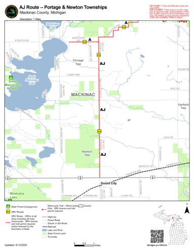 AJ Route Map by MI DNR | Avenza Maps