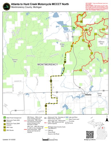 Atlanta To Hunt Creek MCCCT North Map by MI DNR | Avenza Maps