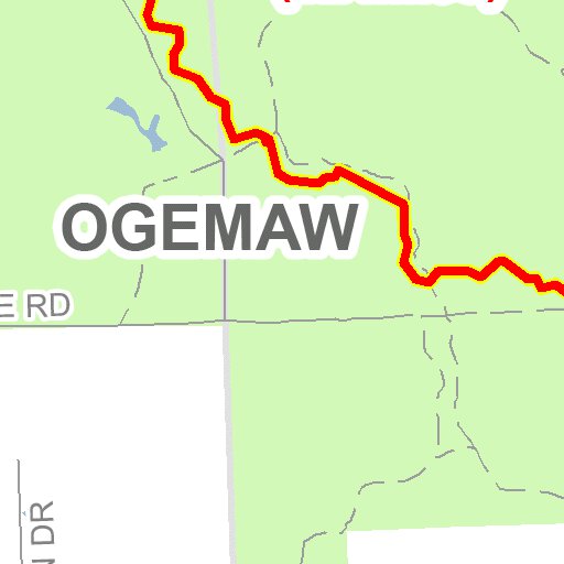Ambrose Lake To Ogemaw Hills Trail Map by MI DNR | Avenza Maps