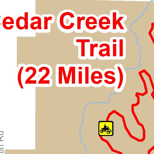 Cedar Creek Trail Map by MI DNR | Avenza Maps