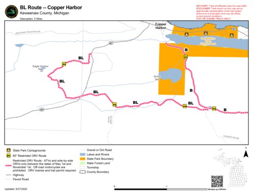 BL Route Map by MI DNR | Avenza Maps