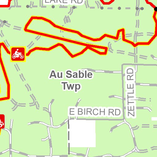Geels To Roscommon Route Map by MI DNR | Avenza Maps