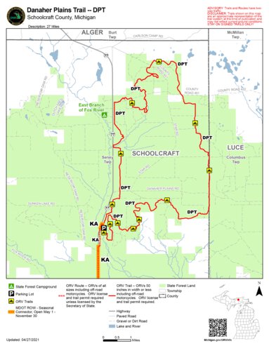 DPT Trail Map by MI DNR | Avenza Maps