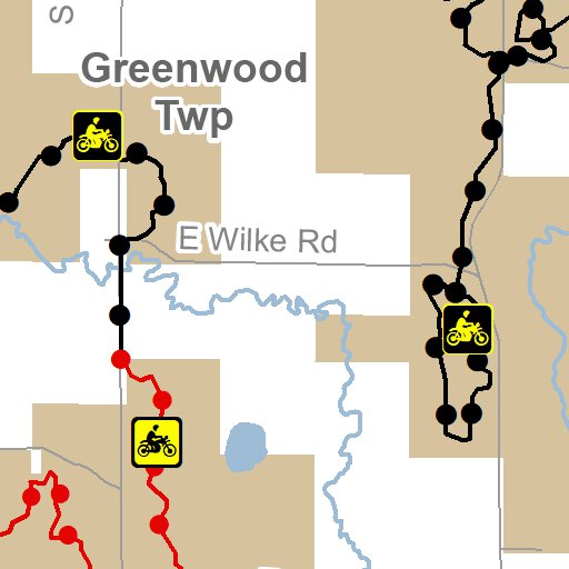 Horseshoe Lake Motorcycle Trail Map by MI DNR | Avenza Maps
