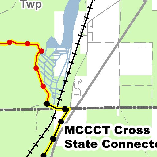 MCCCT Cross State Connector Map by MI DNR | Avenza Maps