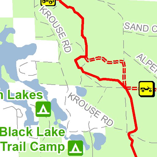 Black Lake Trail And Route South Map by MI DNR | Avenza Maps