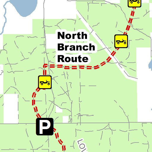 North Branch Route Map by MI DNR | Avenza Maps