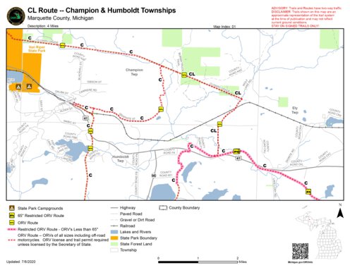 CL Route Map by MI DNR | Avenza Maps