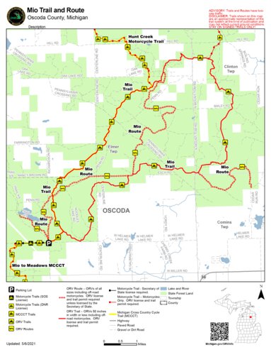 Mio Trail And Route Map by MI DNR | Avenza Maps