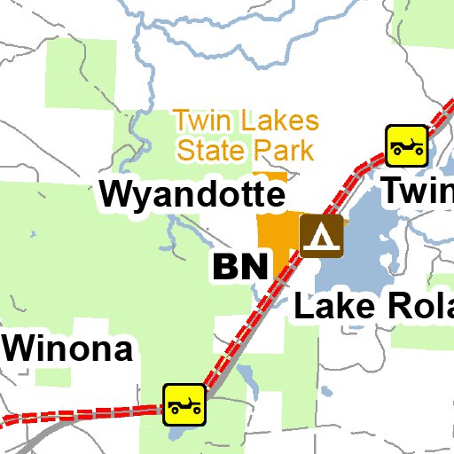 BN Route South Map by MI DNR | Avenza Maps