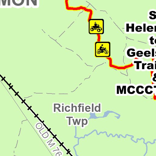 St Helen To Geels Trail And MCCCT Map by MI DNR | Avenza Maps