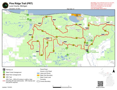 Pine Ridge Trail Map by MI DNR | Avenza Maps