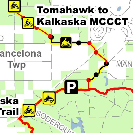 Tomahawk To Kalkaska MCCCT South Map by MI DNR | Avenza Maps