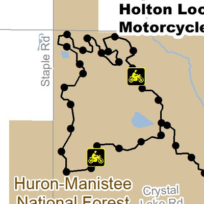 Holton Loop Motorcycle Trail Map by MI DNR | Avenza Maps