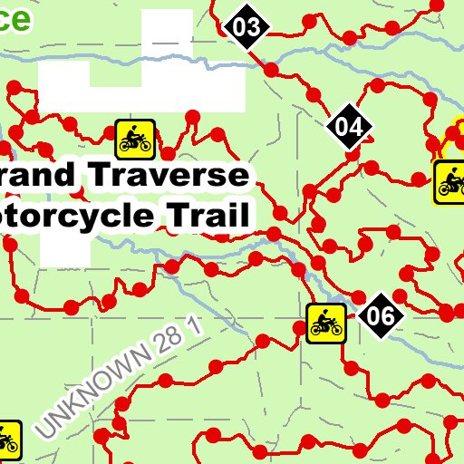 Grand Traverse Motorcycle Trail And Route Map by MI DNR | Avenza Maps
