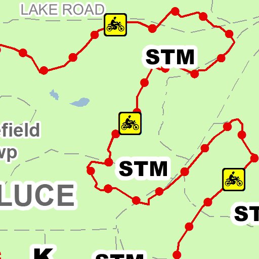 Sandtown Motorcycle Trail Map by MI DNR | Avenza Maps