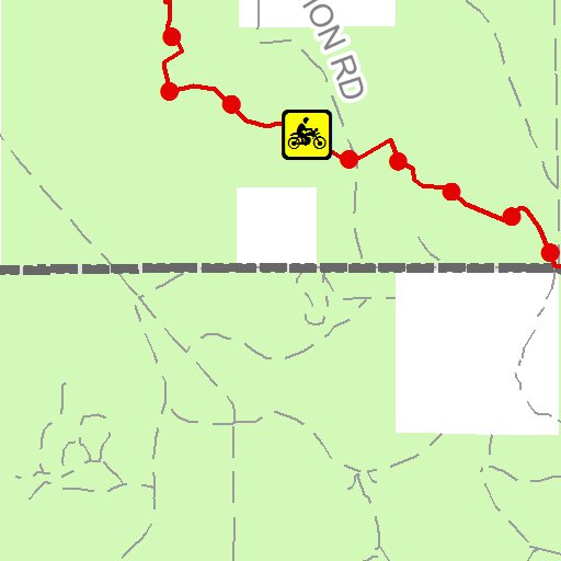 Tomahawk Motorcycle Trail B Loop Map by MI DNR | Avenza Maps