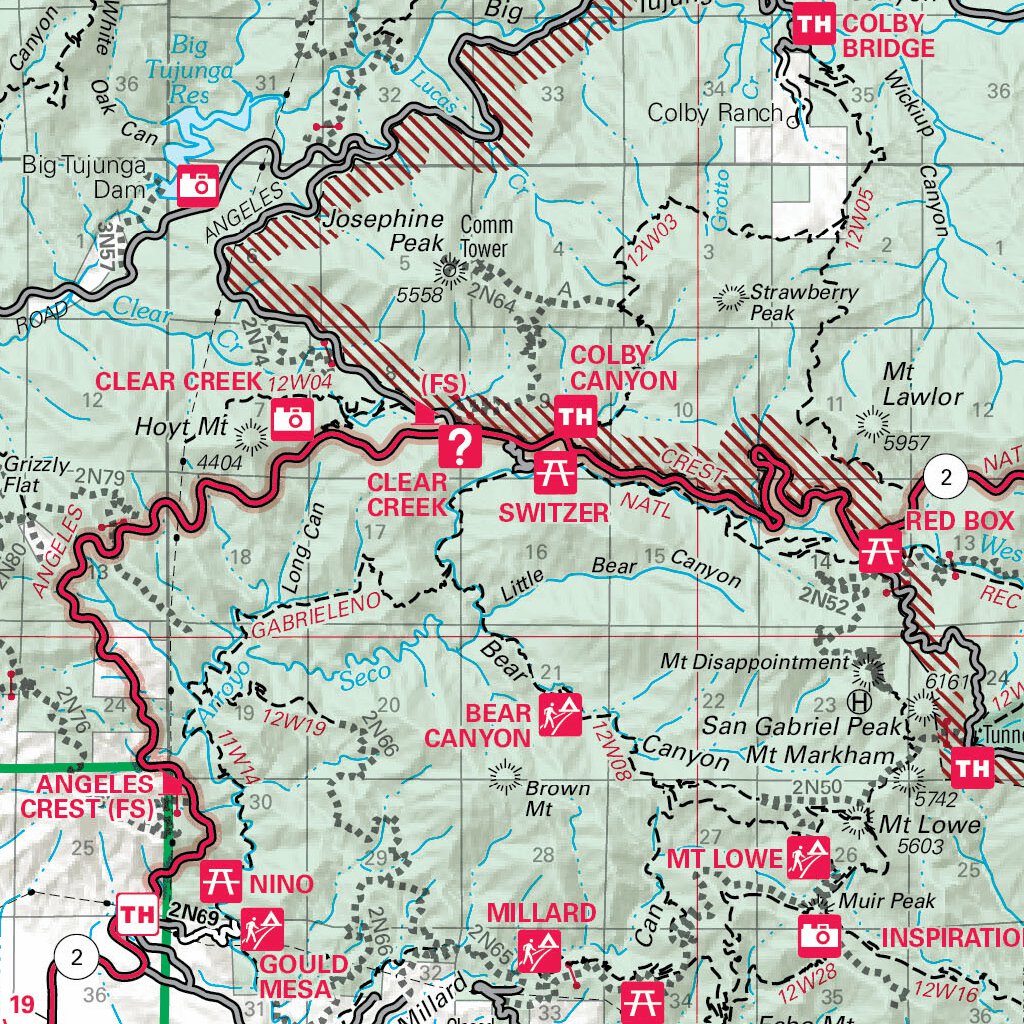 Angeles National Forest Visitor Map by US Forest Service R5 | Avenza Maps