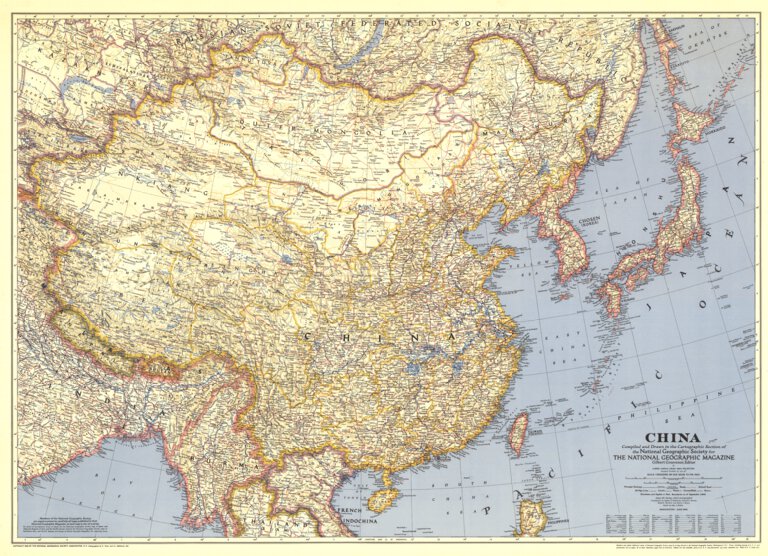 China 1945 Map by National Geographic | Avenza Maps
