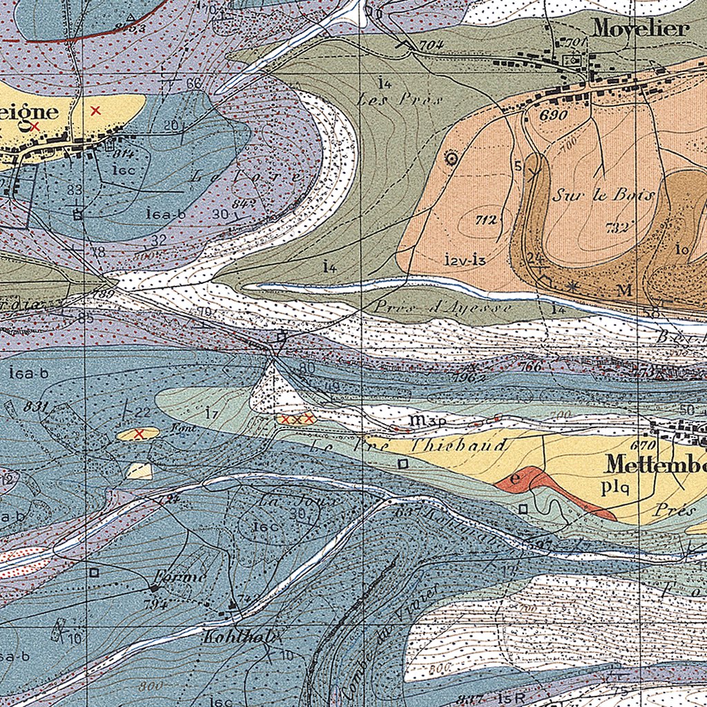 Delémont, 1:25,000 GA Map by SwissTopo | Avenza Maps