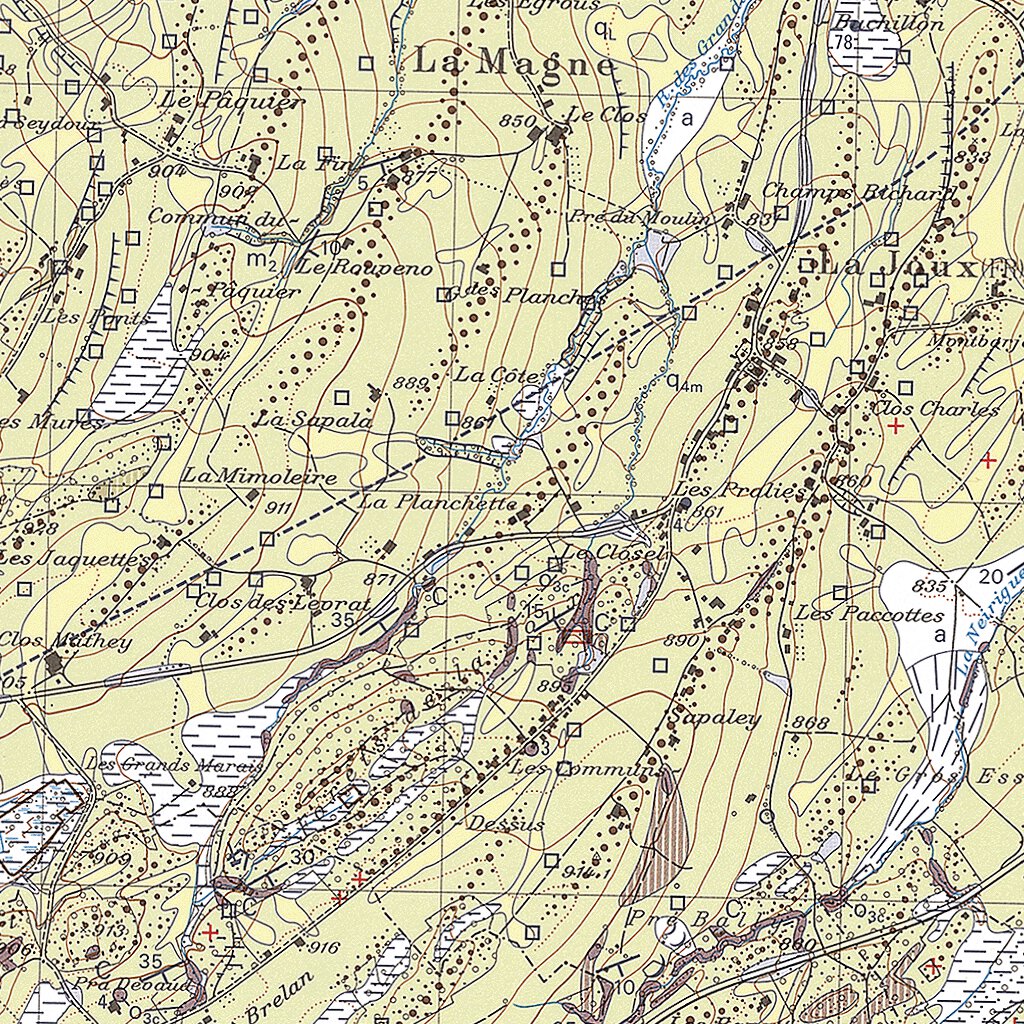 Moudon, 1:25,000 GA Map by SwissTopo | Avenza Maps