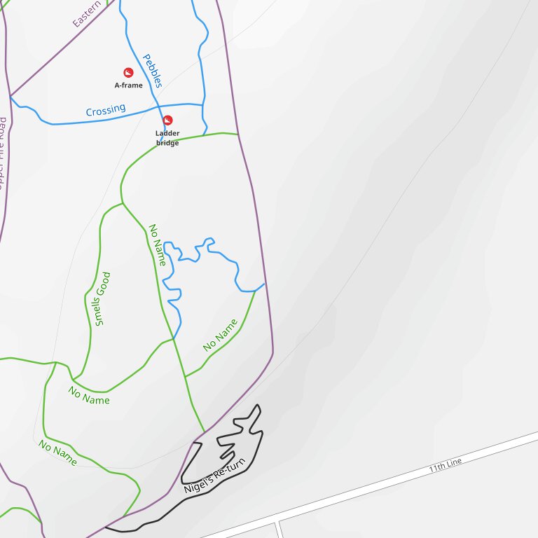 Hodgson Tract Map by Trailforks | Avenza Maps