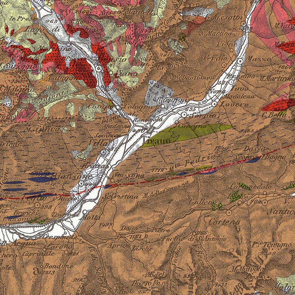 Engadin, 1:200,000 General Geology Map by SwissTopo | Avenza Maps
