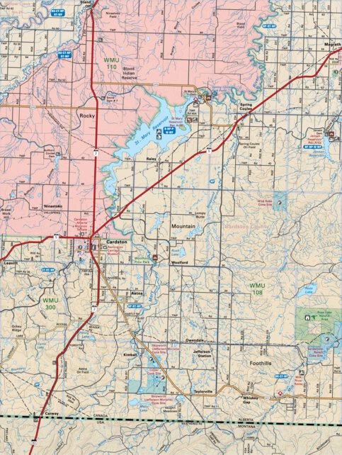 SOAB03 Cardston - Southern Alberta Topo Map by Backroad Mapbooks ...