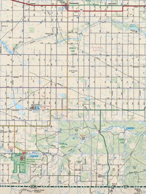 SOAB06 Foremost - Southern Alberta Topo Map by Backroad Mapbooks ...