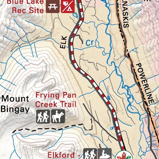 SOAB18 Fording River Pass - Southern Alberta Topo Map by Backroad ...