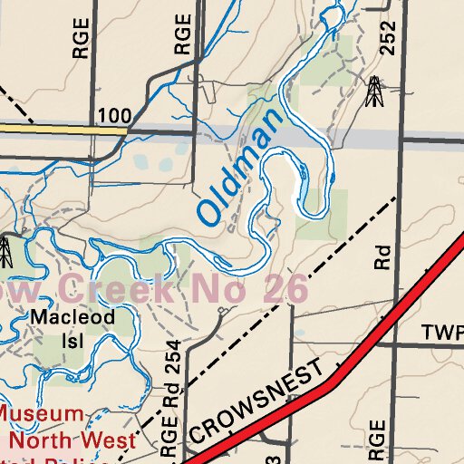 SOAB12 Fort Macleod - Southern Alberta Topo Map by Backroad Mapbooks ...