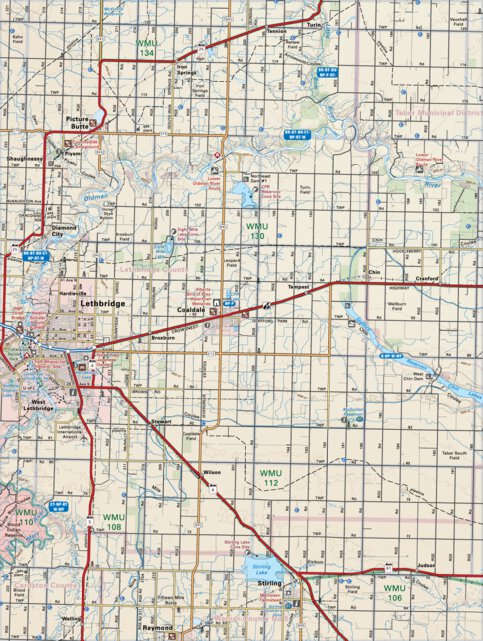 SOAB13 Lethbridge - Southern Alberta Topo Map by Backroad Mapbooks ...
