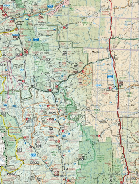 SOAB19 Chain Lakes - Southern Alberta Topo Map by Backroad Mapbooks ...