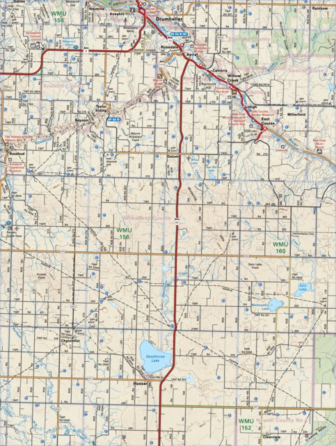 SOAB43 Hussar - Southern Alberta Topo Map by Backroad Mapbooks | Avenza Maps